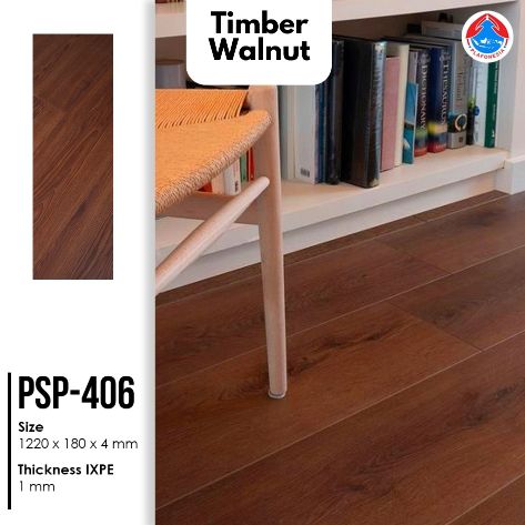 Lantai SPC PSP406 Timber Walnut | Produknya Orang Indonesia