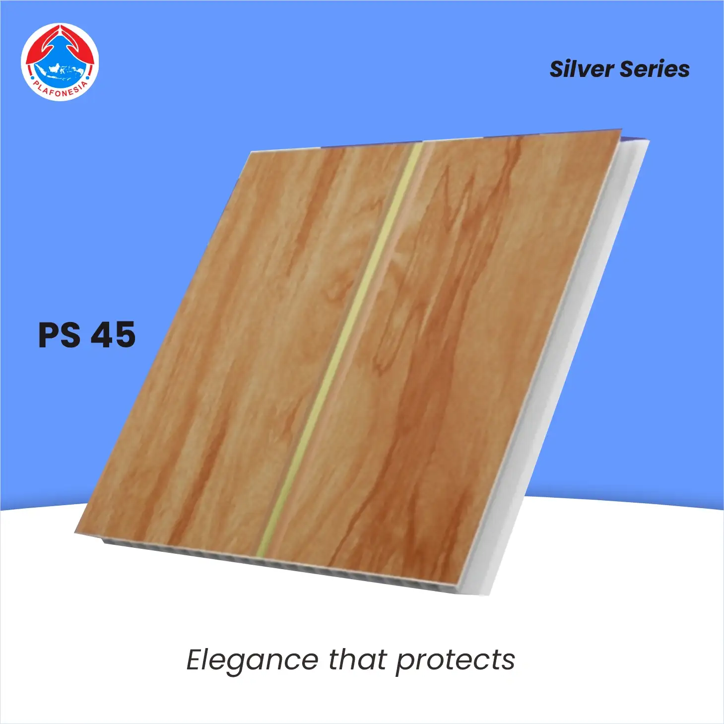 Plafon PVC Plafonesia PS45 4m x 20cm x 7mm | Produknya Orang Indonesia