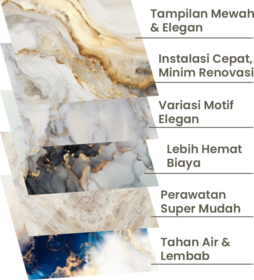 Wall Panel PVC Marmer - Produknya Orang Indonesia